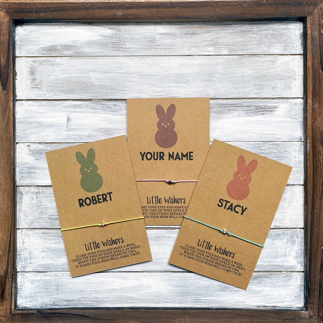 Easter Wish Bracelet - Personalized Bunny - Happy Easter - Customized ...