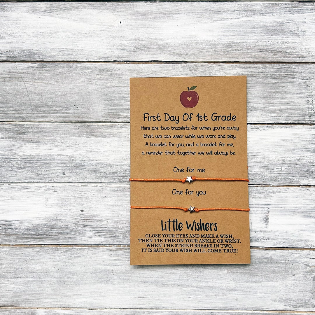 First Day of 1st Grade - First Day of School Bracelet - Mommy & Me ...