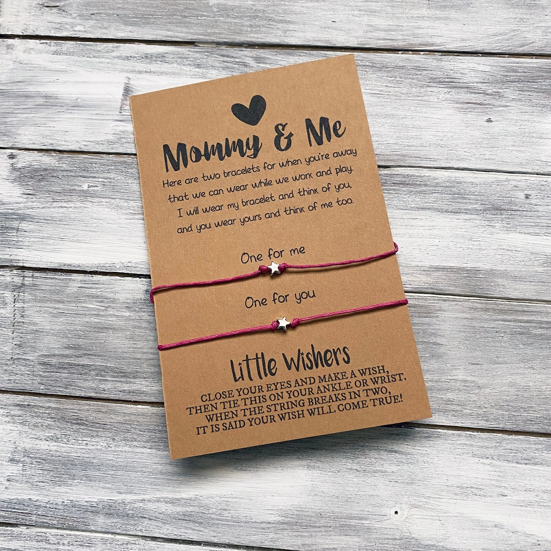 Mommy & Me Bracelets - Kids Separation Anxiety - Wish Bracelet - Back ...
