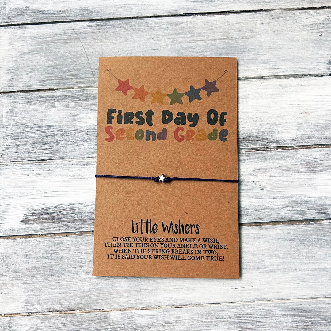 Wish Bracelet First Day of School First Day of 2nd Grade Class Gift New ...