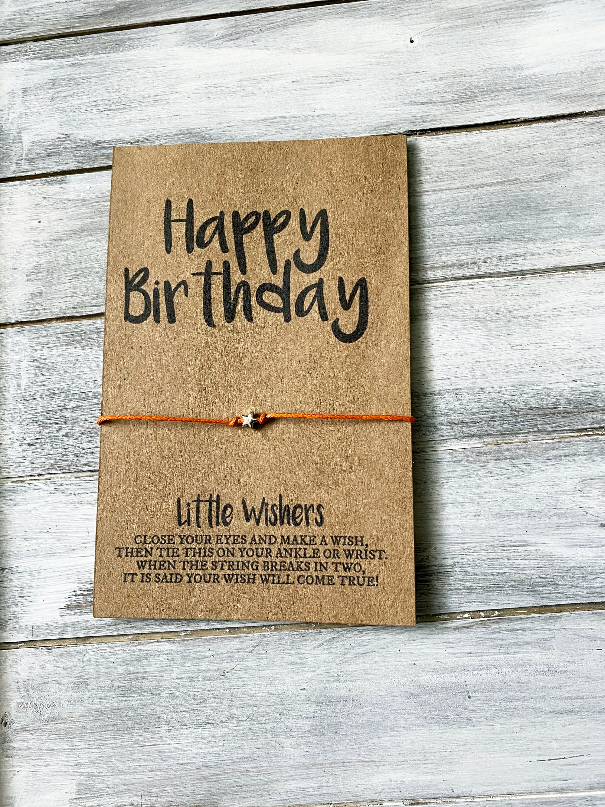 Happy Birthday Wish Bracelet Happy Birthday Card | Etsy