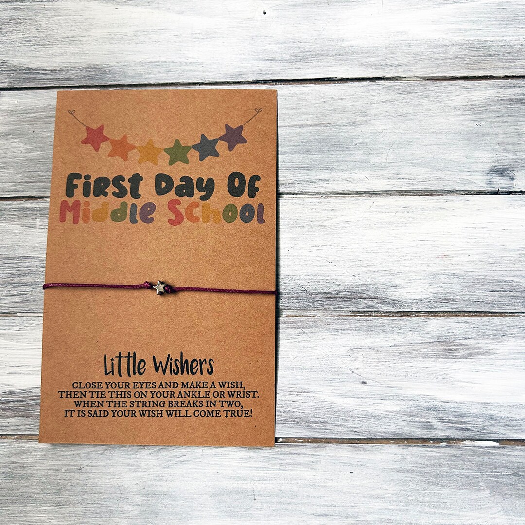 Wish Bracelet - First Day of School - First Day of Middle School - Jr ...