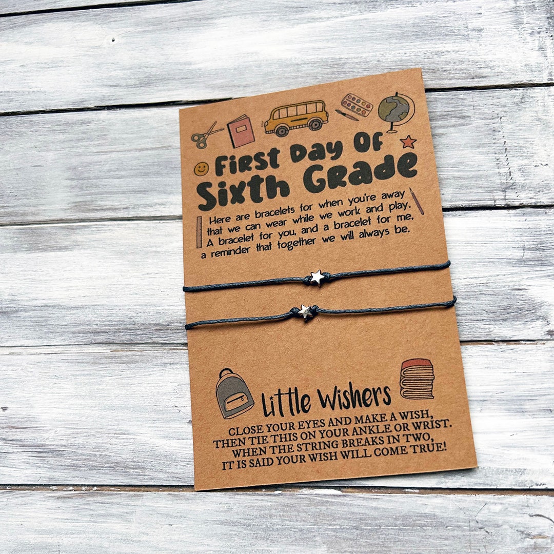 First Day of School Bracelets - First Day of 6th Grade - Mommy & Me ...