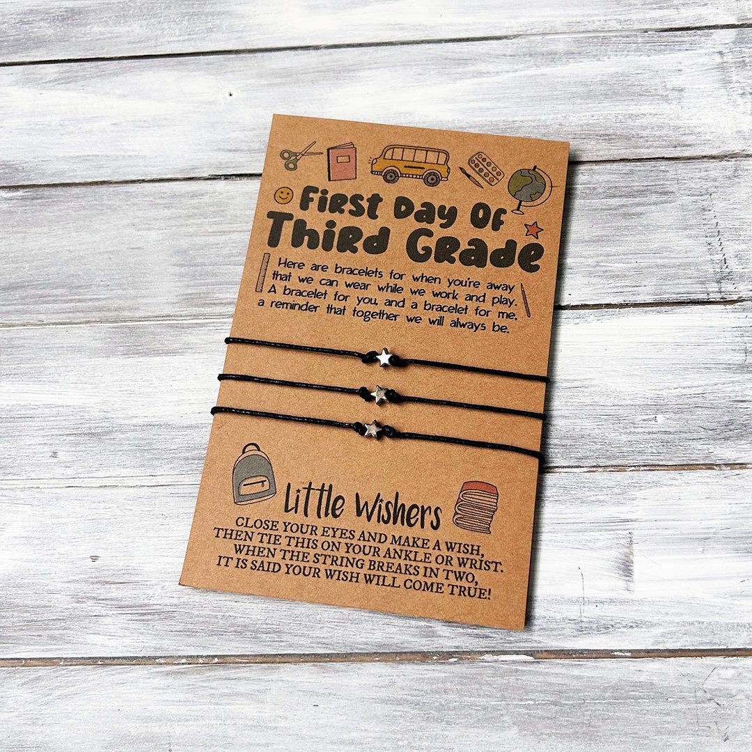 First Day of School Bracelets - First Day of 3rd Grade - Mommy & Me ...