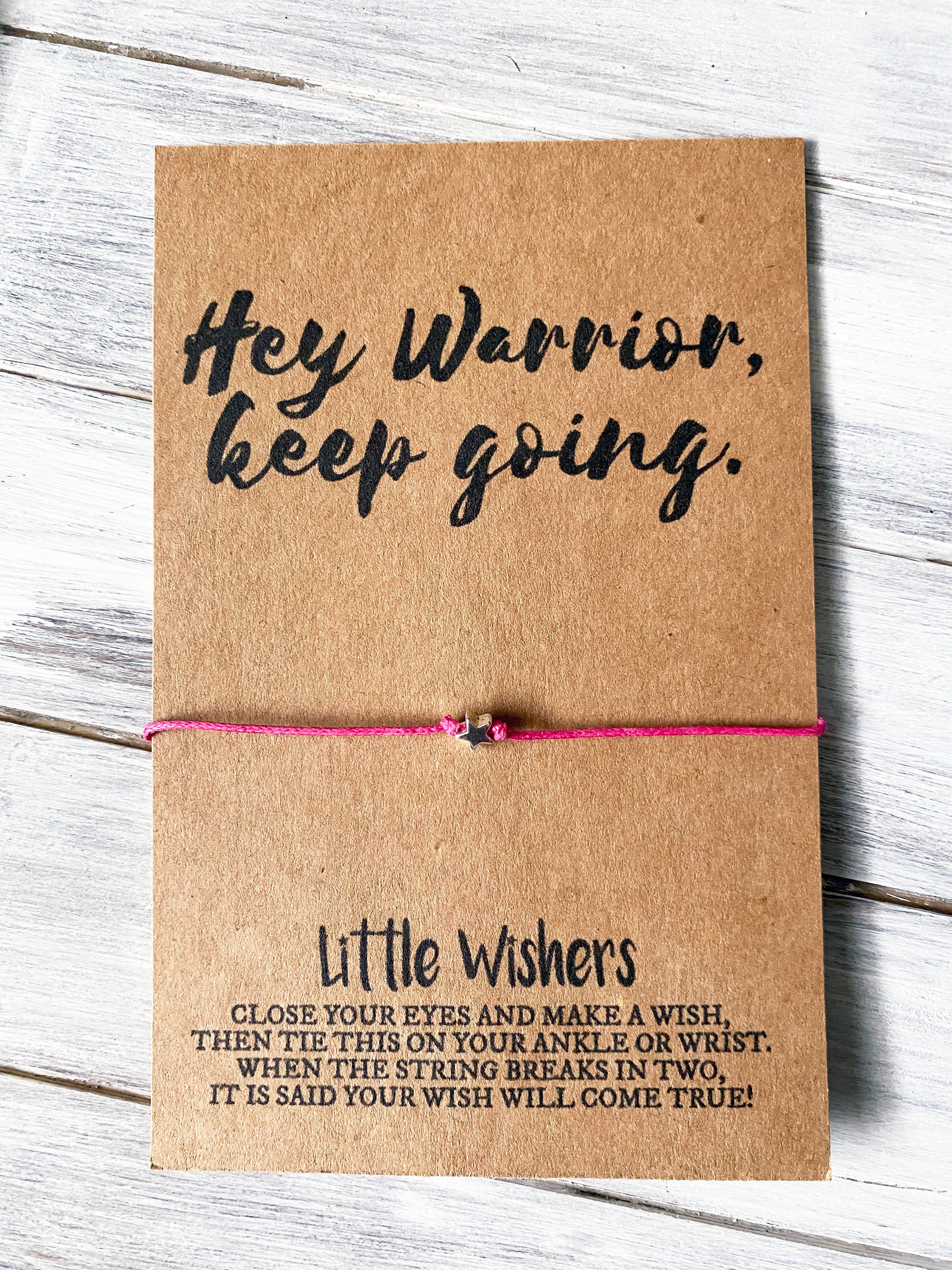 Hey Warrior Keep Going Wish Bracelet Motivational Gift | Etsy
