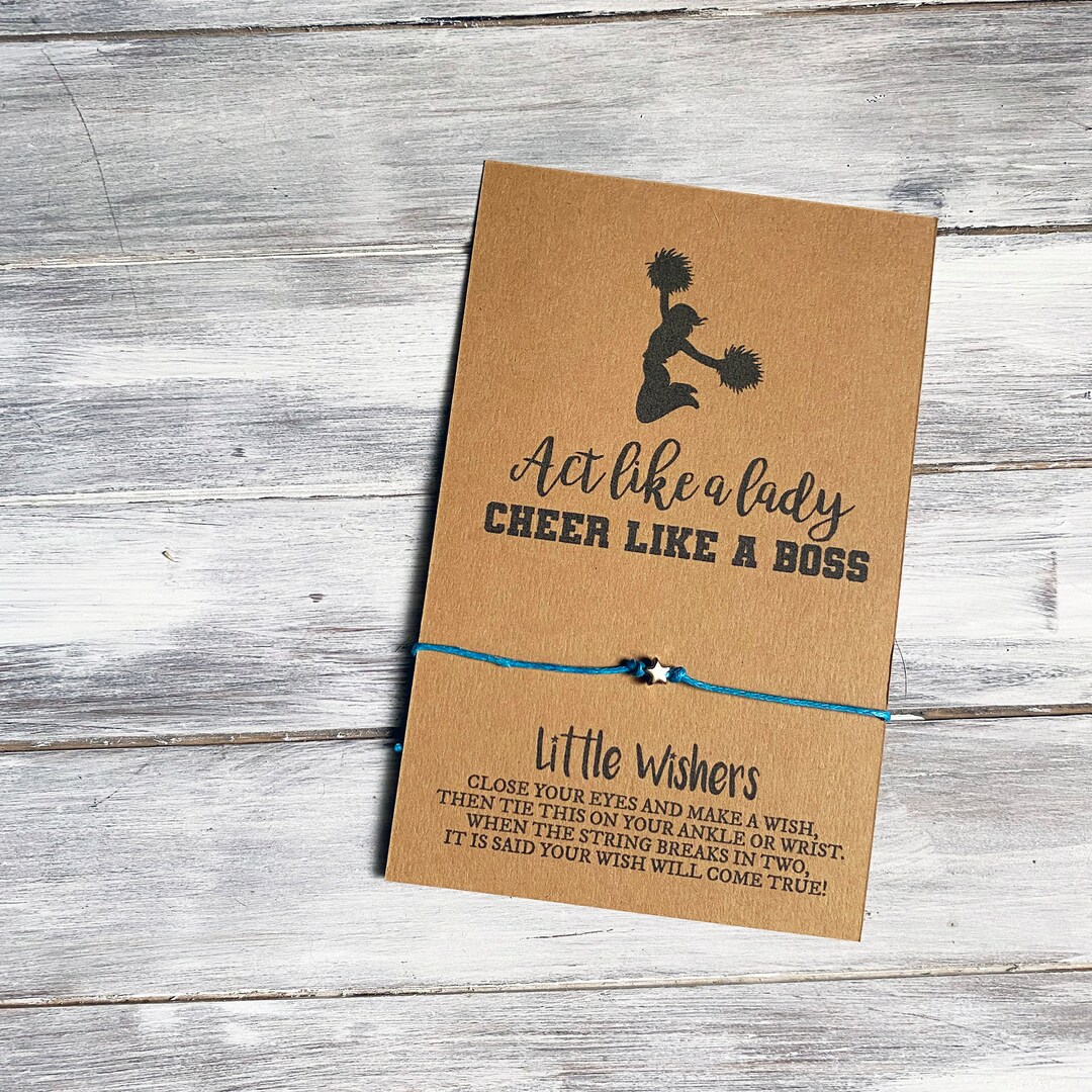 Cheer Wish Bracelet - Cheerleader Gift - Act Like A Lady Cheer Like A ...