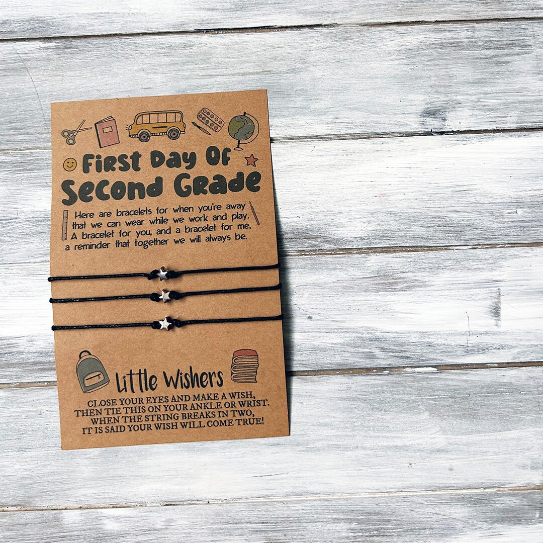 First Day of School Bracelets - First Day of 2nd Grade - Mommy & Me ...