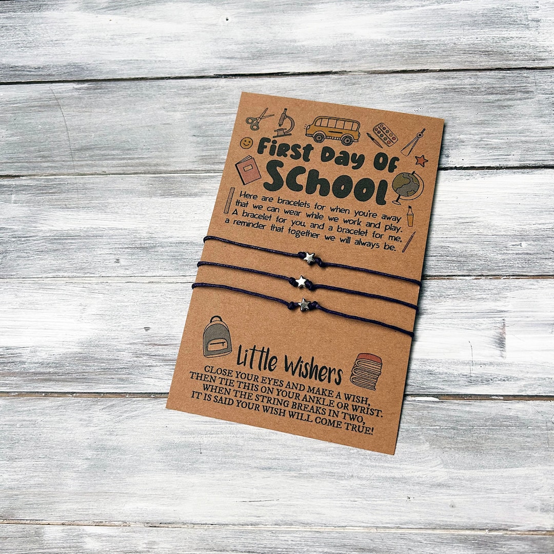 First Day of School Bracelets - Mommy & Me Bracelets - Wish Bracelets ...