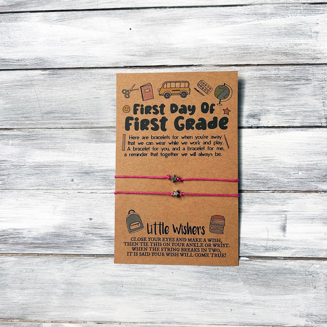 First Day of School Bracelets - First Day of 1st Grade - Mommy & Me ...