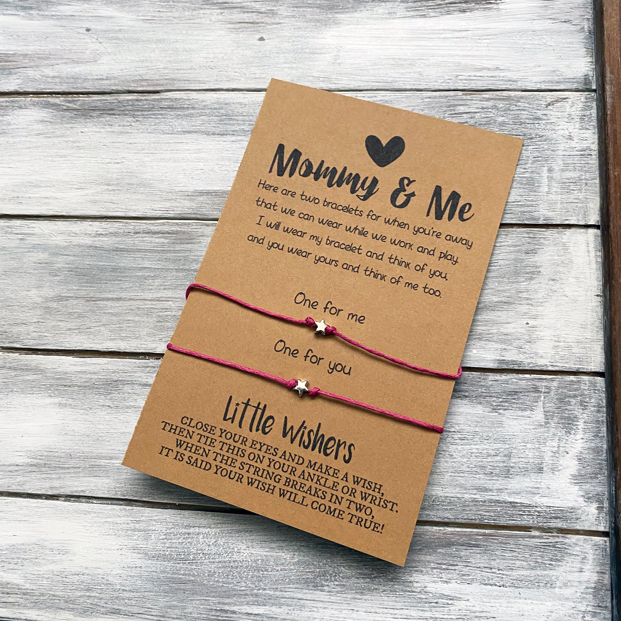 Mommy & Me Bracelets - Kids Separation Anxiety - Wish Bracelet - Back ...