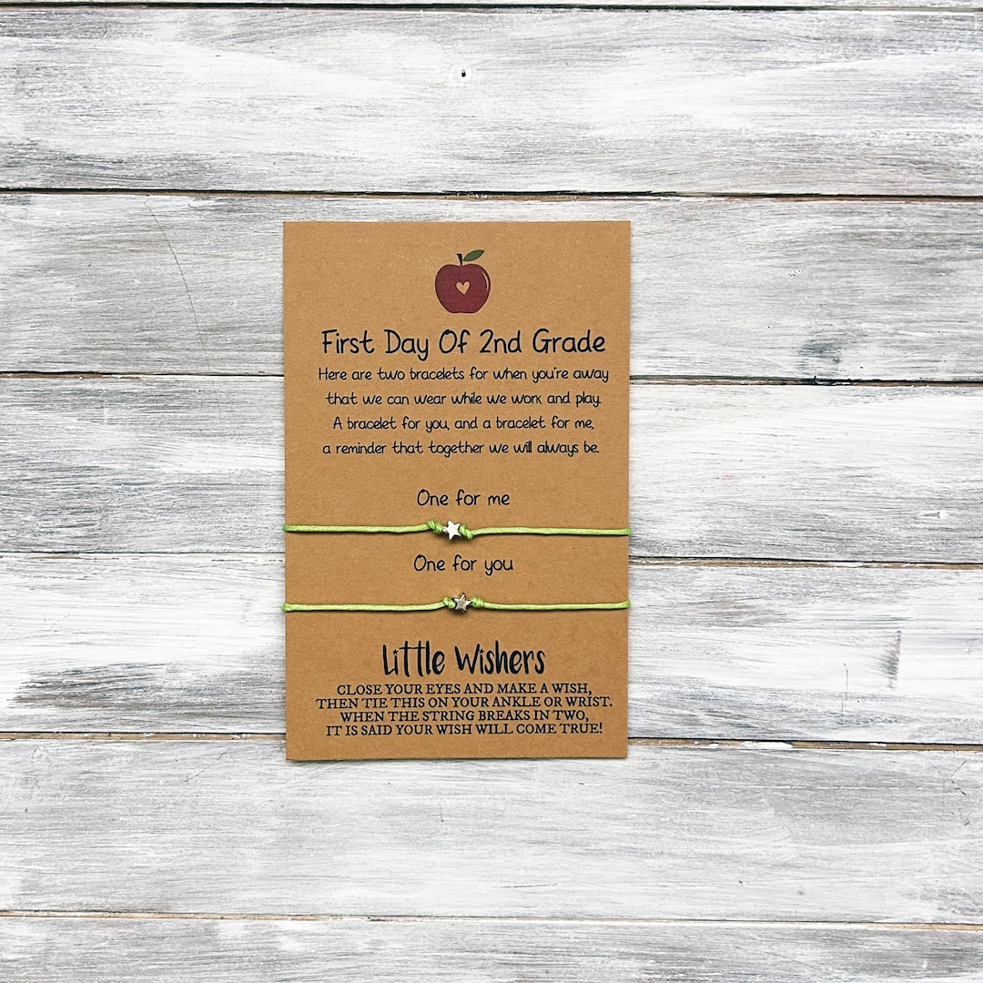 First Day of 2nd Grade - First Day of School Bracelet - Mommy & Me ...