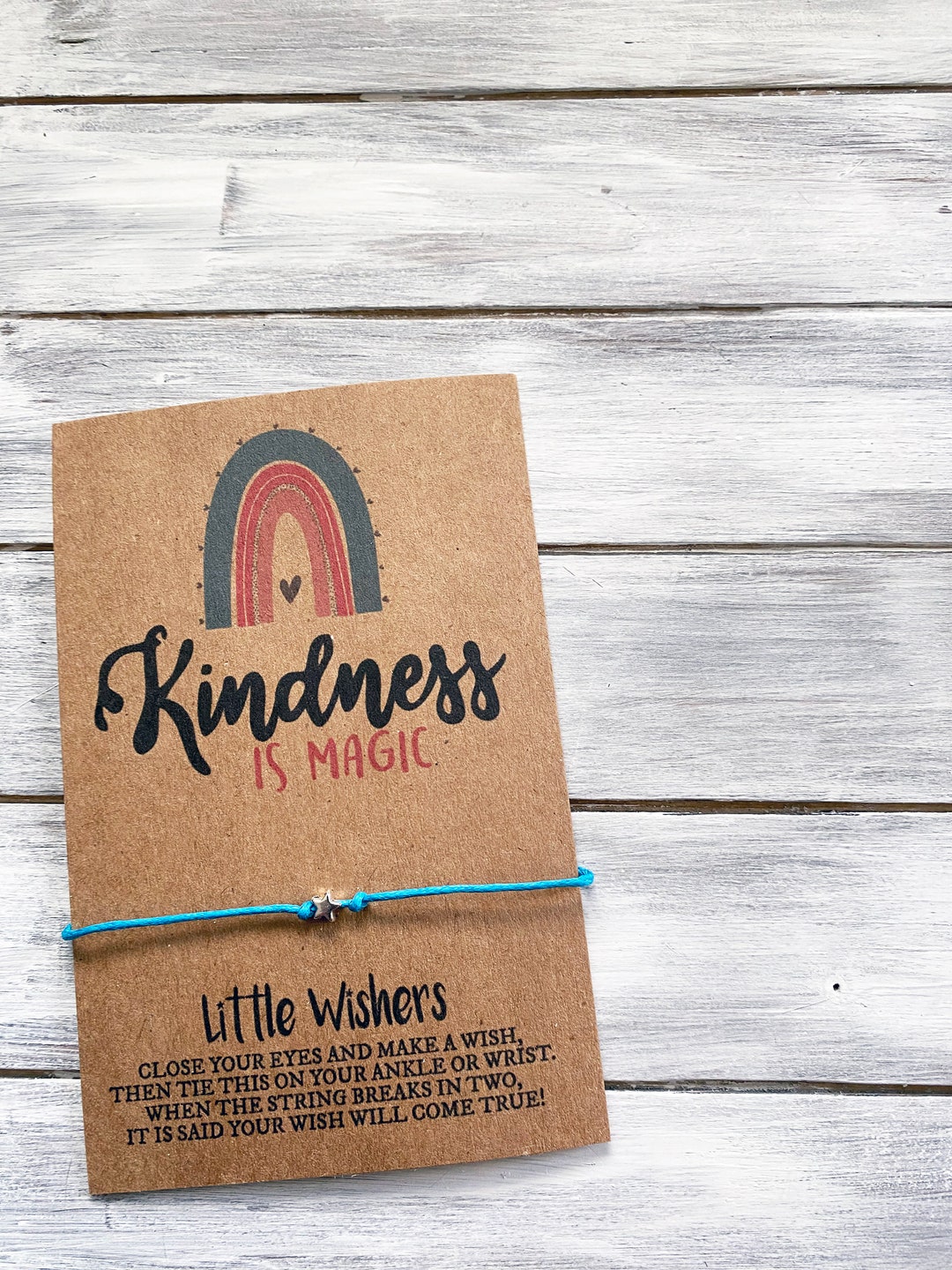 Kindness is Magic - Rainbow Wish Bracelet - Be Kind - Kindness Bracelet ...