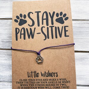 Stay Paw-sitive - Wish Bracelet - Veterinary - Veterinarian - Vet Tech ...