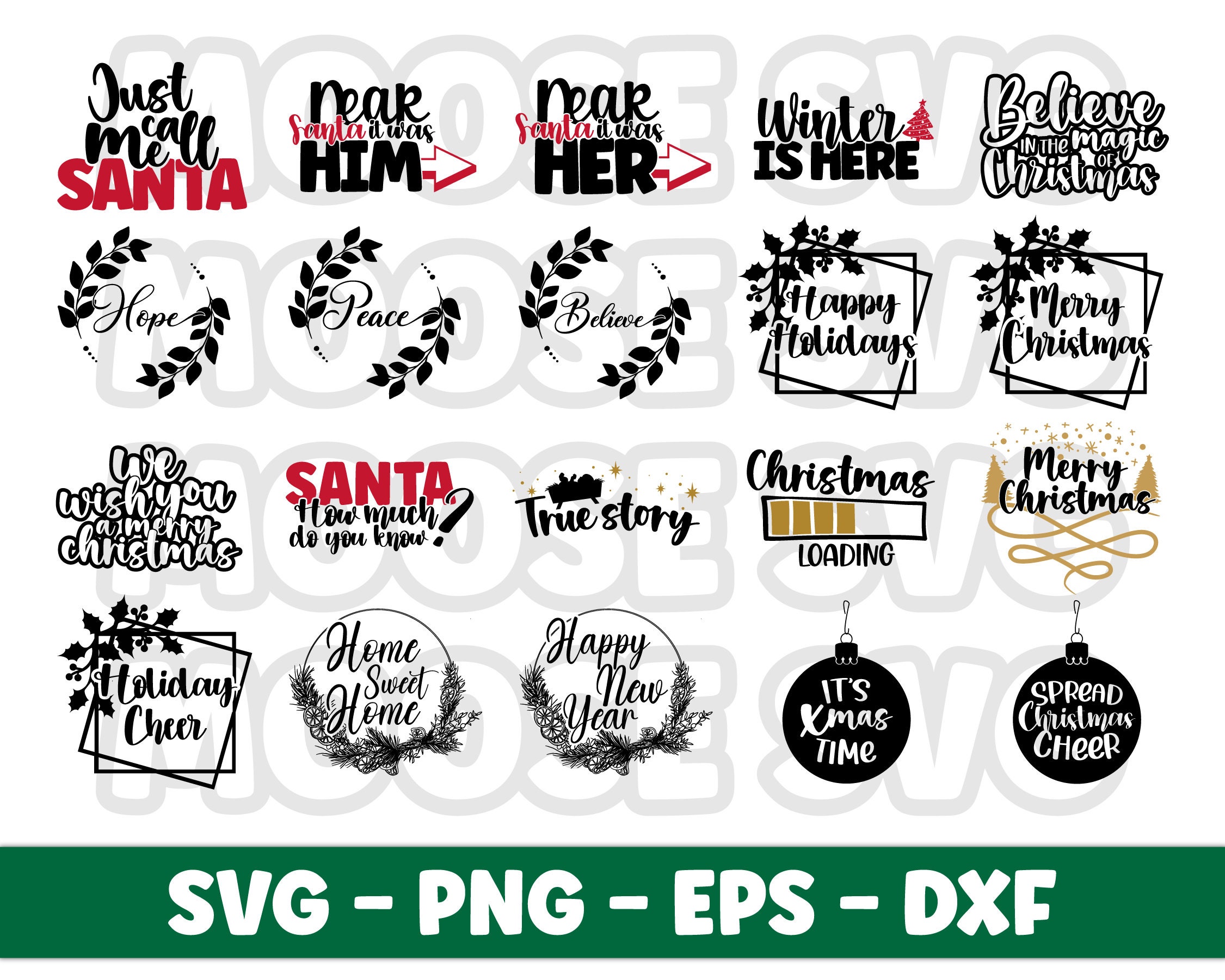Christmas SVG Bundle | Merry Christmas SVG | Christmas | Christmas Gift ...