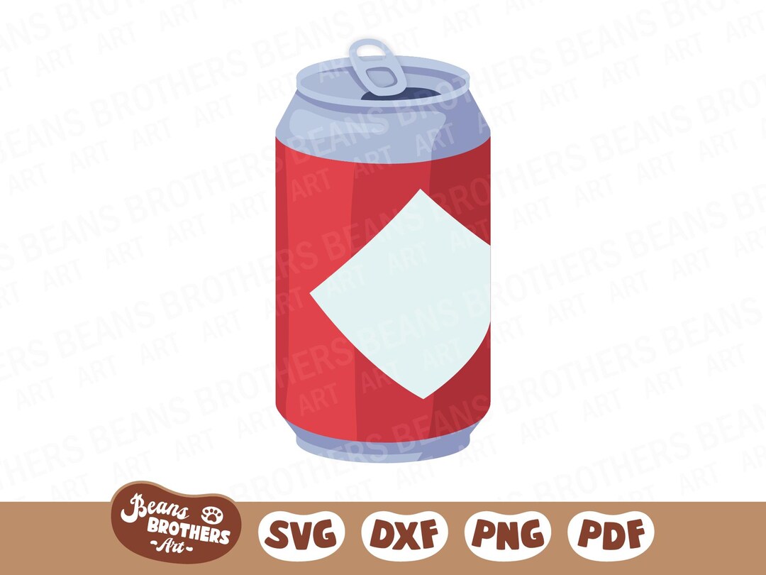 Soda Can SVG, Layered Aluminum Pop Top PNG DXF Cricut Cut Files Canva ...