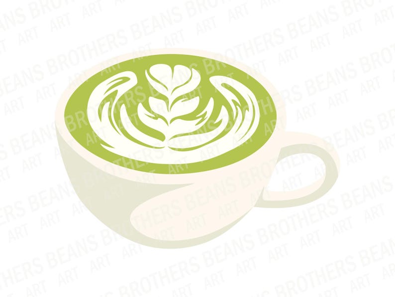 Matcha Latte SVG, Cup and Saucer PNG DXF Cricut Cut File Canva Clipart ...