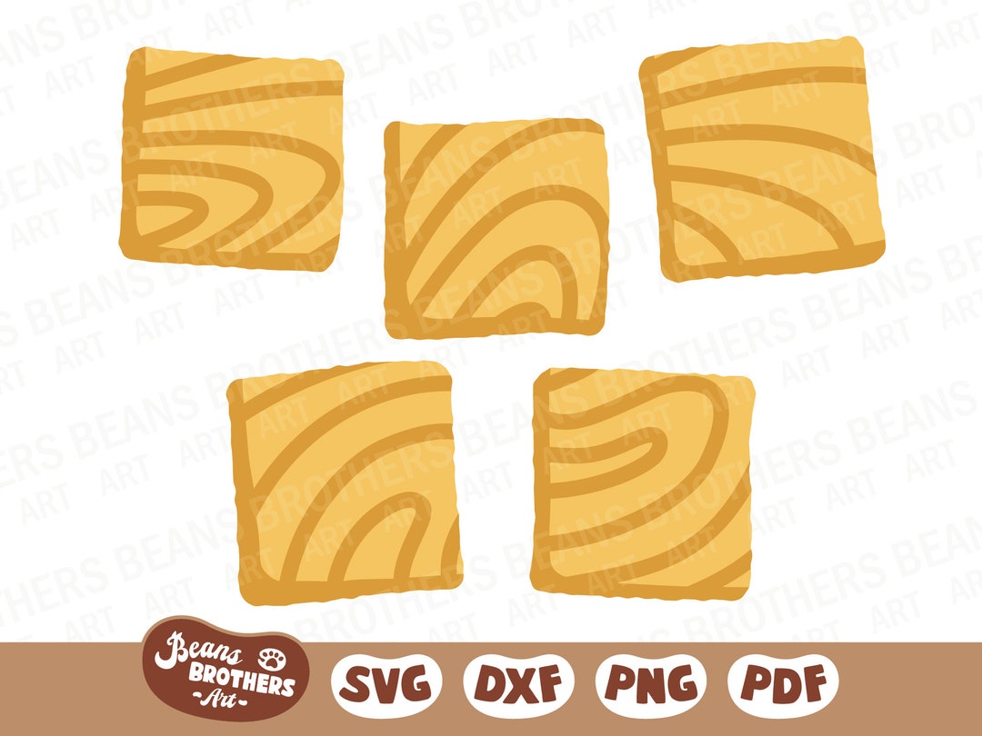Cinnamon Toast Crunch SVG, Layered Cereal Pieces With Swirl Shapes ...