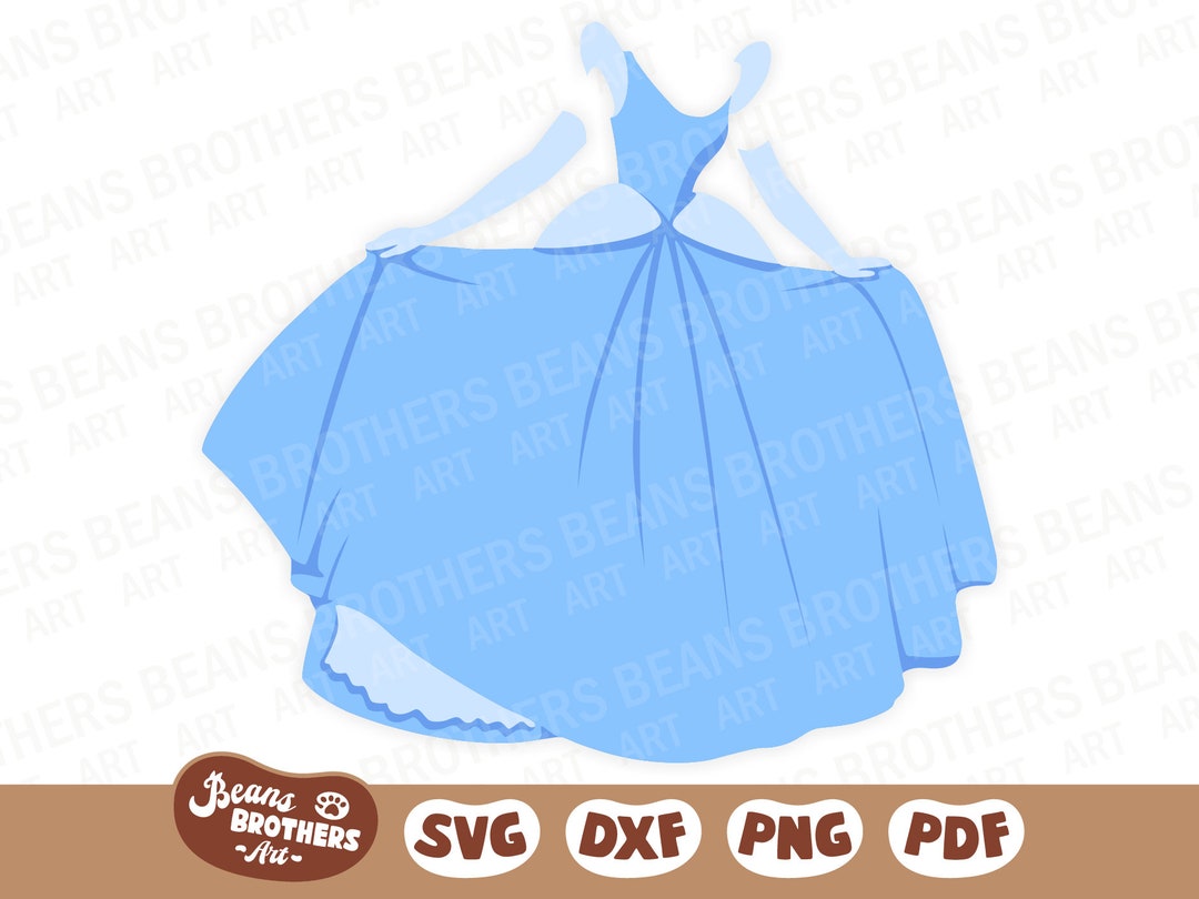 Layered Princess Dress SVG, Ballgown for Girls' Party, Quinceanera Gown ...