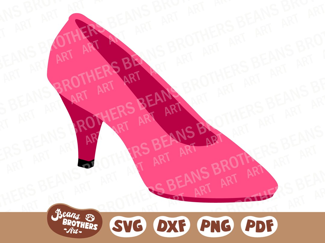 Layered High Heel SVG, 3D Detailed Shoe PNG DXF Cricut Cut File Canva ...