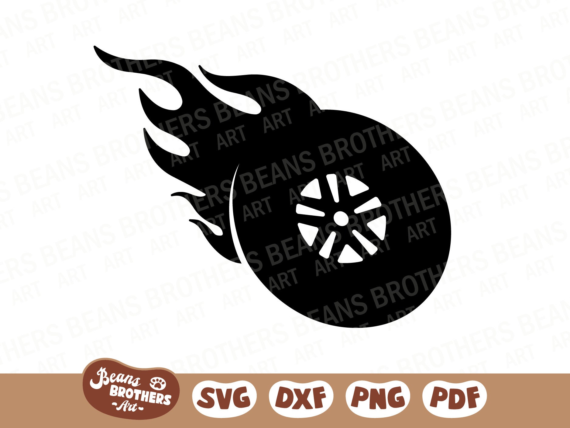 Flaming Race Tire SVG, Burning Wheel Silhouette, Road Runner, Street ...