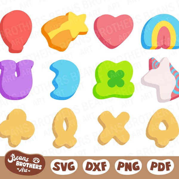 Lucky Charms Cereal Clipart - Etsy