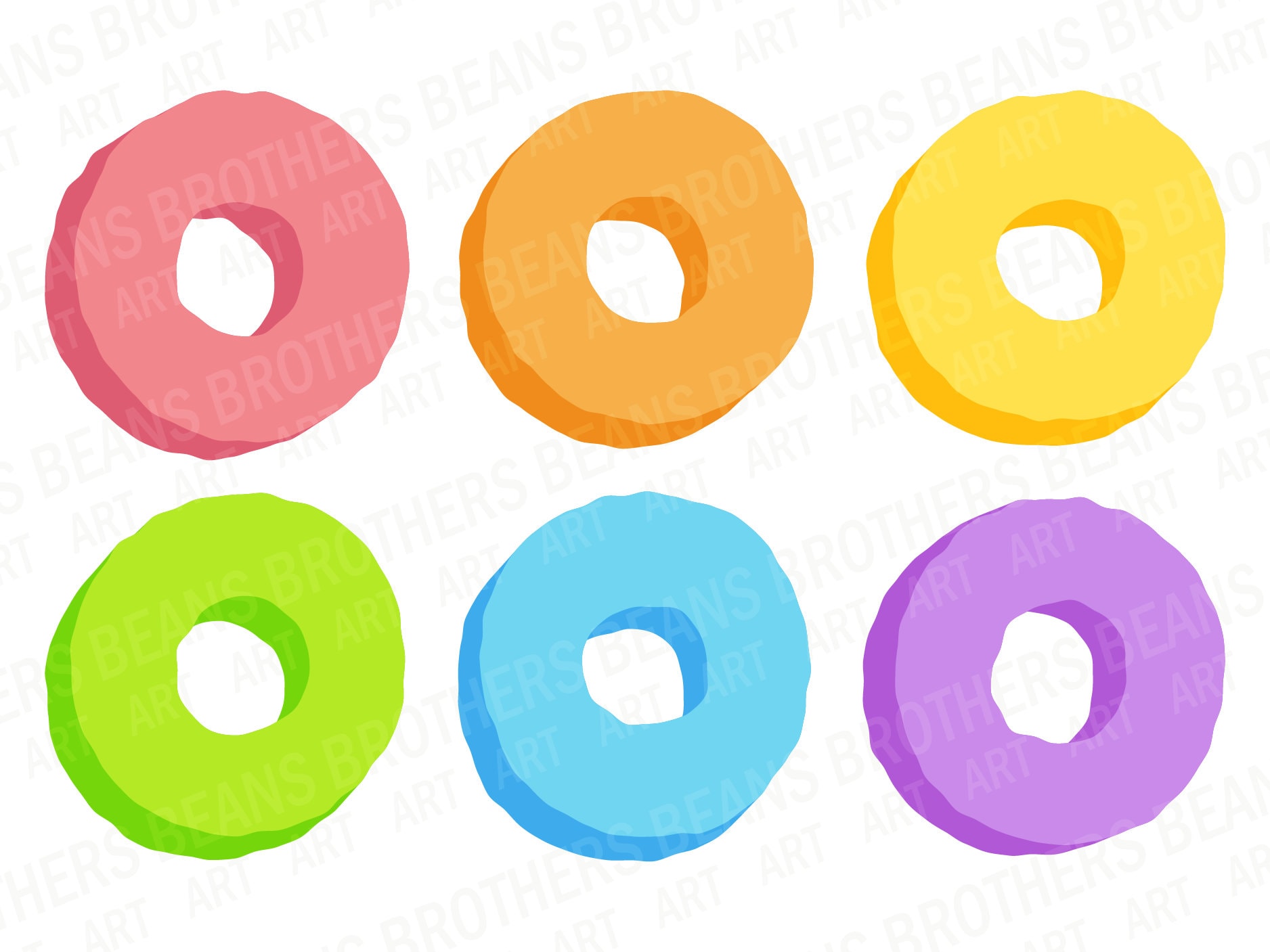 Froot Loops SVG, Layered Rainbow Cereal Pieces, Fruit Ring Breakfast ...