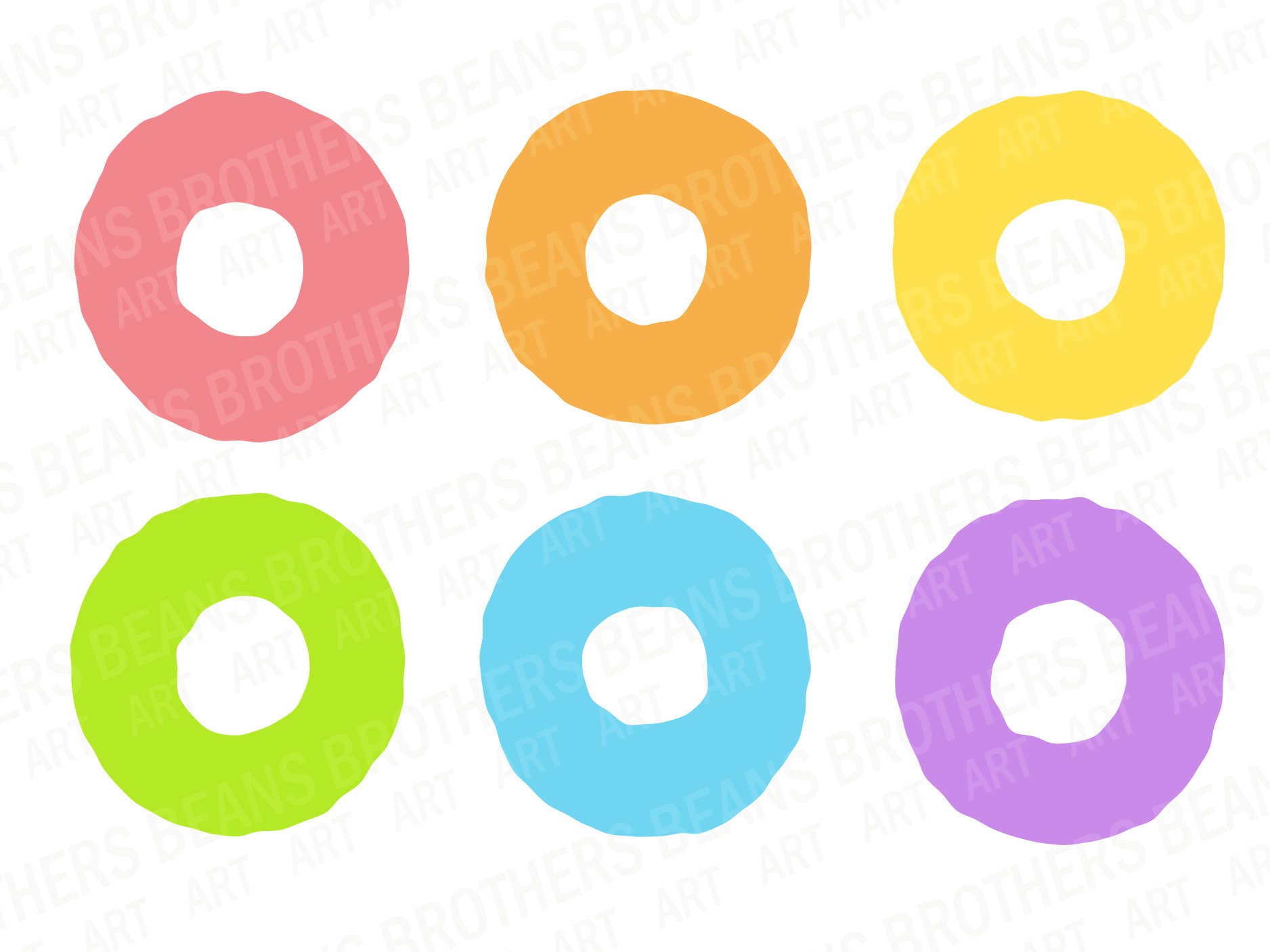 Froot Loops SVG, Layered Rainbow Cereal Pieces, Fruit Ring Breakfast ...