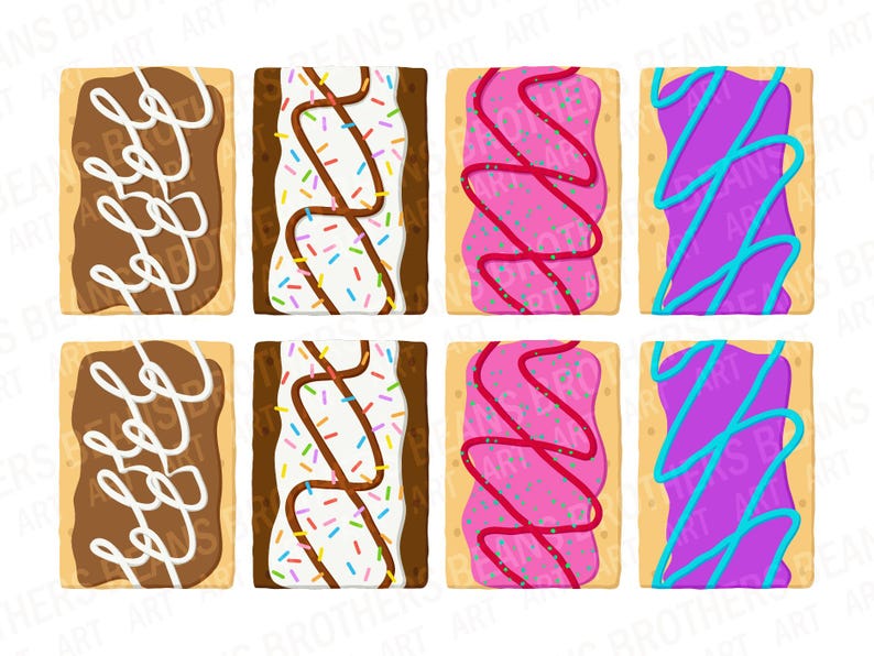 Toaster Tart Pastry SVG, Bakery Pops Breakfast Snack PNG DXF Cricut Cut ...