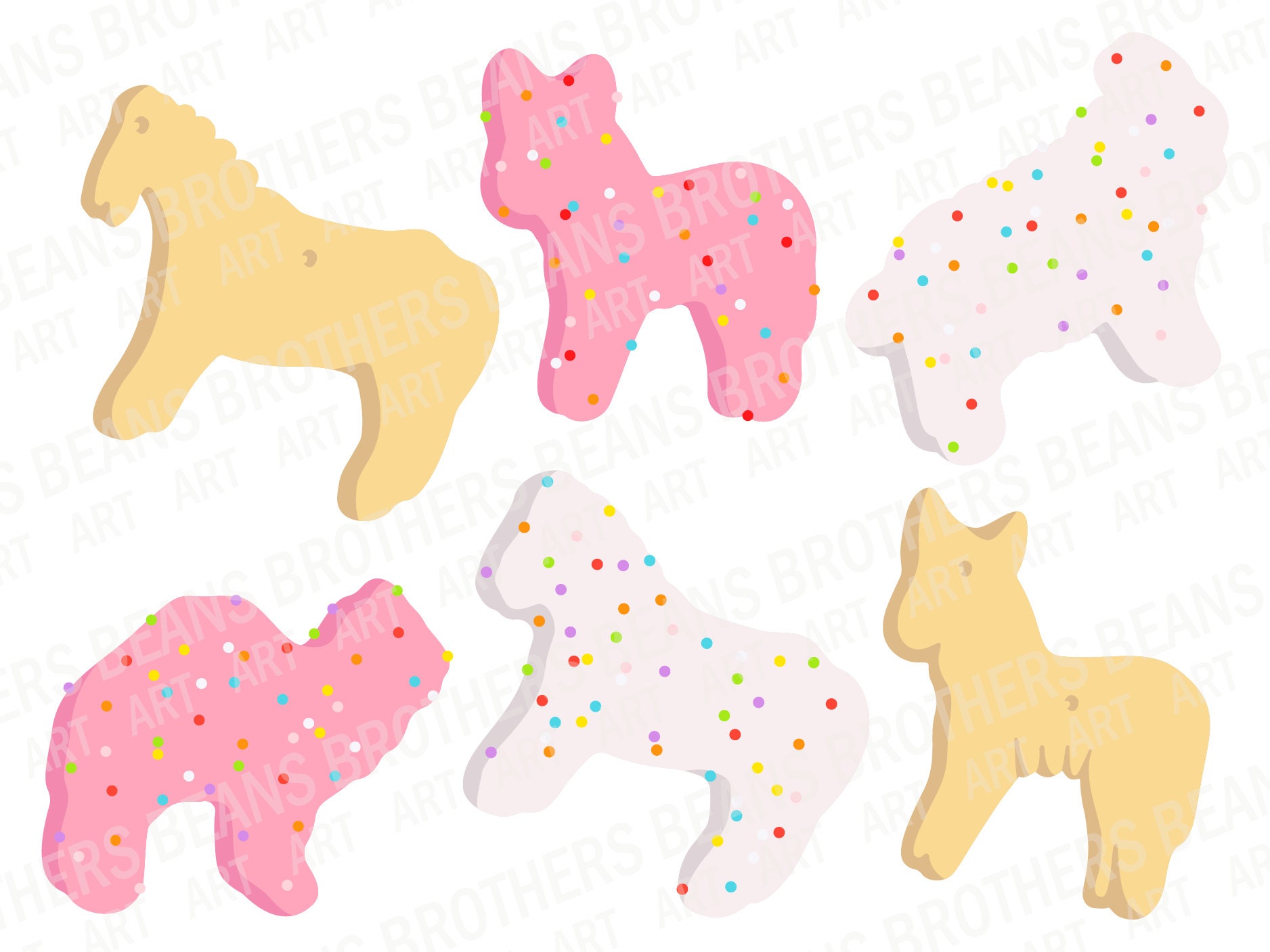 Circus Animal Cracker SVG, Frosted Cookie PNG DXF Cricut Cut Files ...