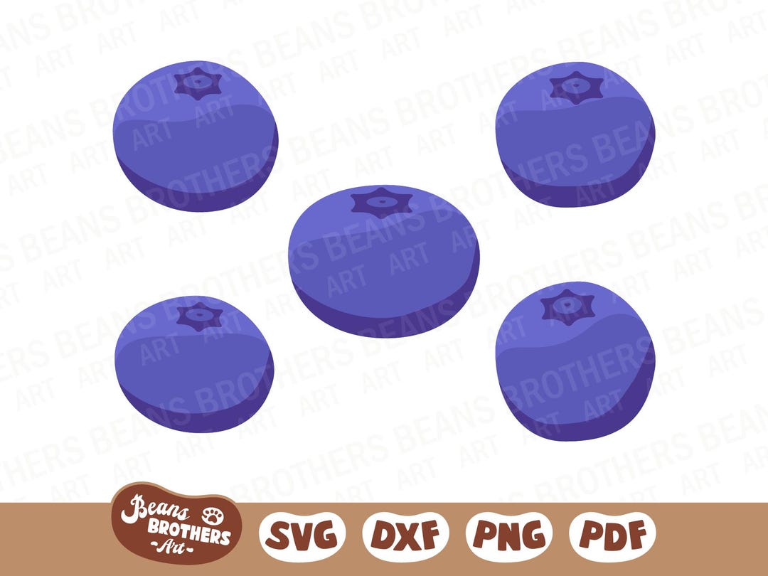 Layered Blueberry SVG, Fruit PNG DXF Cricut Silhouette Cut File Canva ...