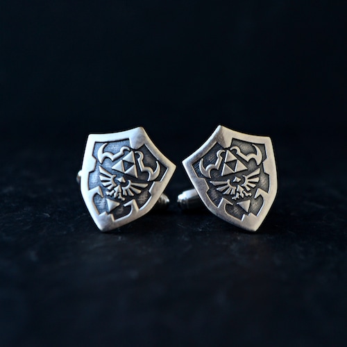 Legend of Zelda Hylian Shield Cufflinks Sterling Silver Zelda - Etsy