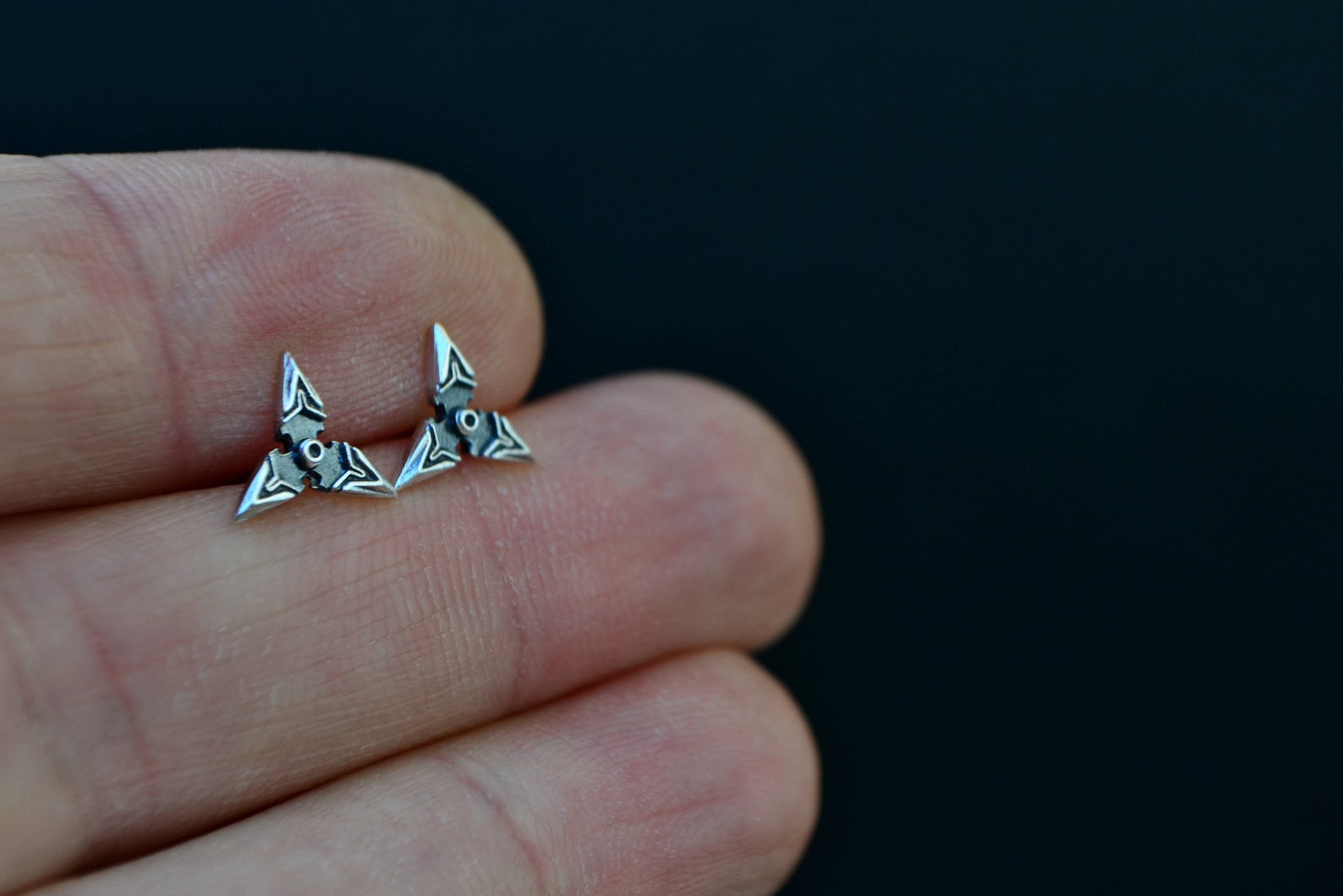 Overwatch Genji Ninja Shuriken Throwing Star Post Earrings Overwatch ...