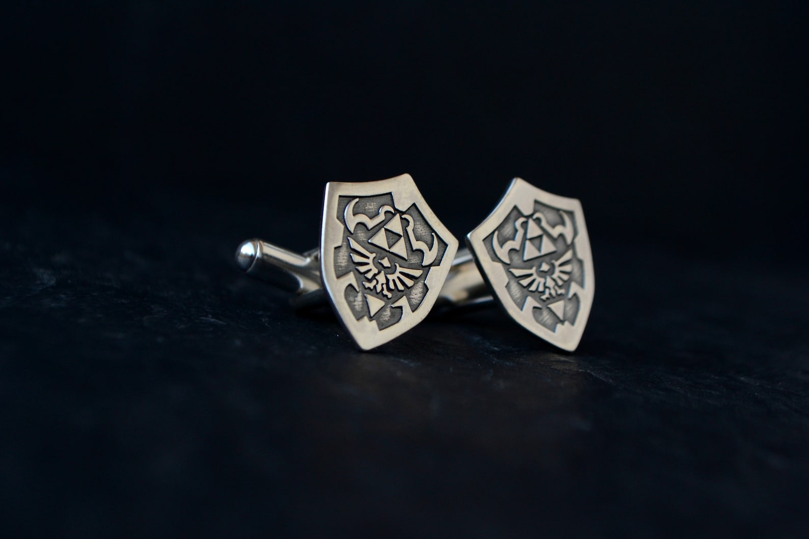 Legend of Zelda Hylian Shield Cufflinks Sterling Silver Zelda - Etsy