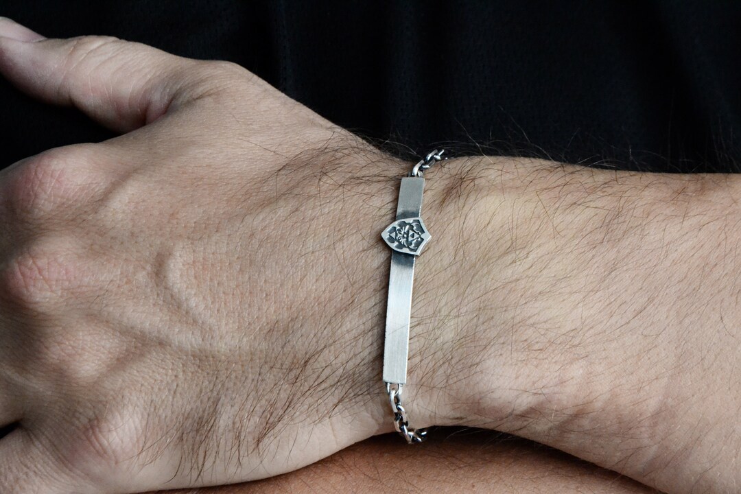 Legend of Zelda Bracelet Hylian Shield Jewelry 925 Sterling Silver ...