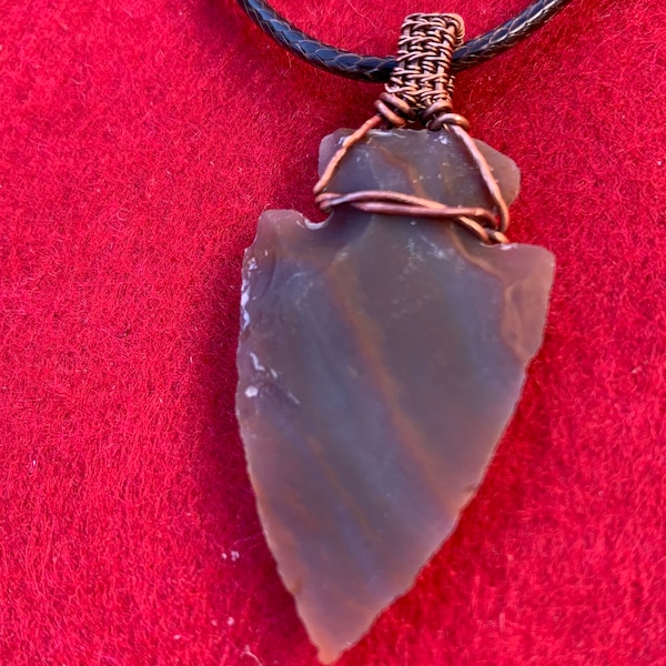 Stone Arrowhead Necklace - Etsy