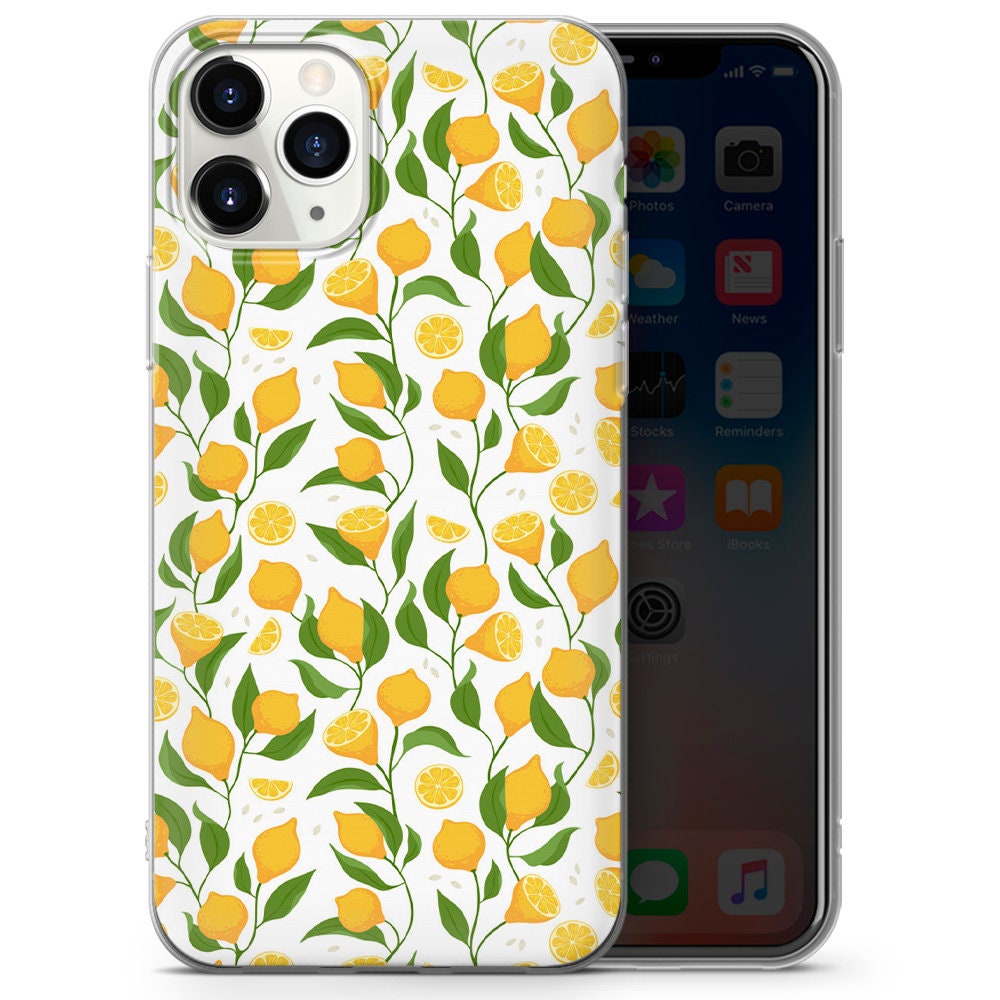 Lemon Phone Case Citrus Cover for iPhone 7, 8, XS, XR, 11PRO Max ...