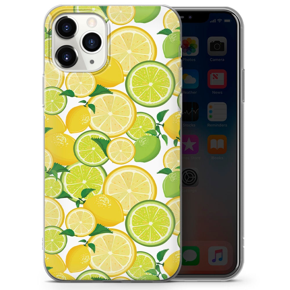 Lemon Phone Case Citrus Cover for iPhone 7, 8, XS, XR, 11PRO Max ...