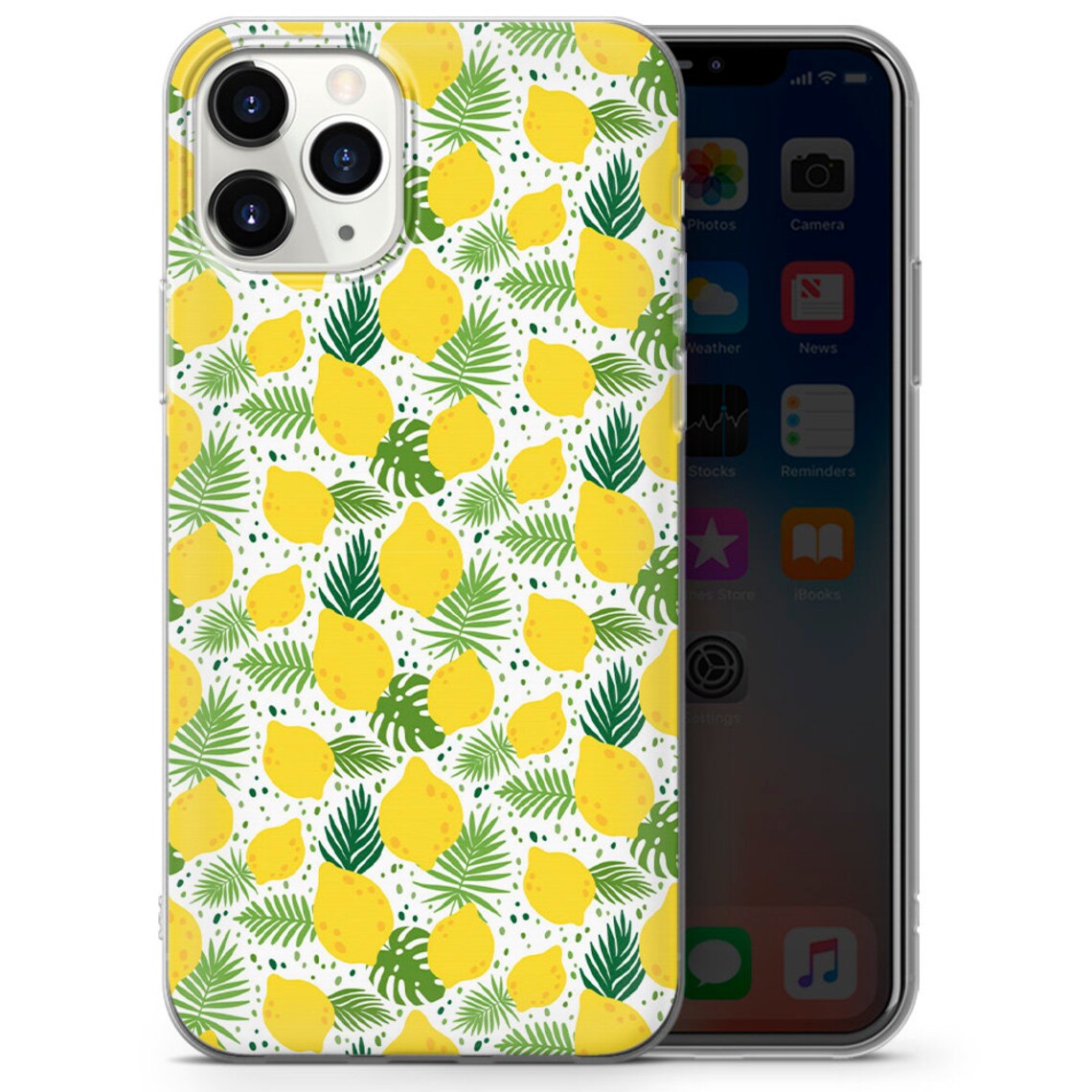 Lemon Phone Case Citrus Cover for iPhone 7, 8, XS, XR, 11PRO Max ...
