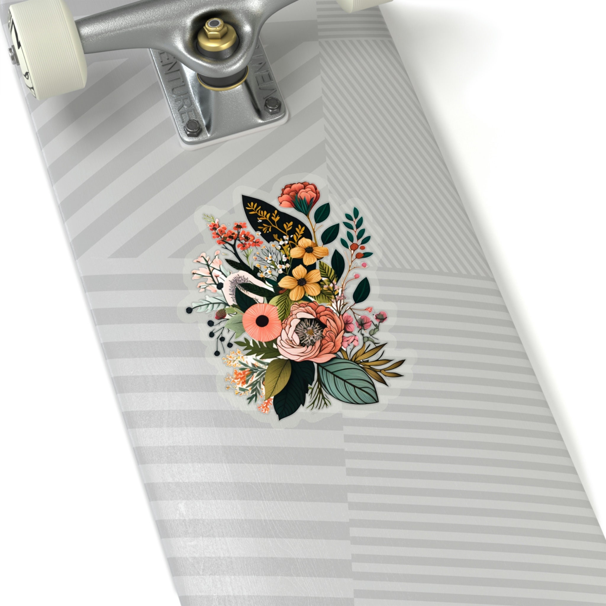 Whimsical Floral Sticker - Etsy