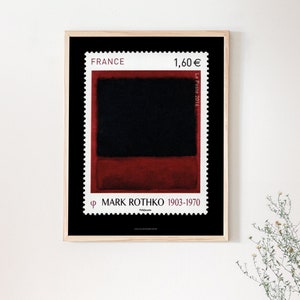 Mark Rothko Painting Poster, Mark Rothko Gallery Exhibition Art Print ...