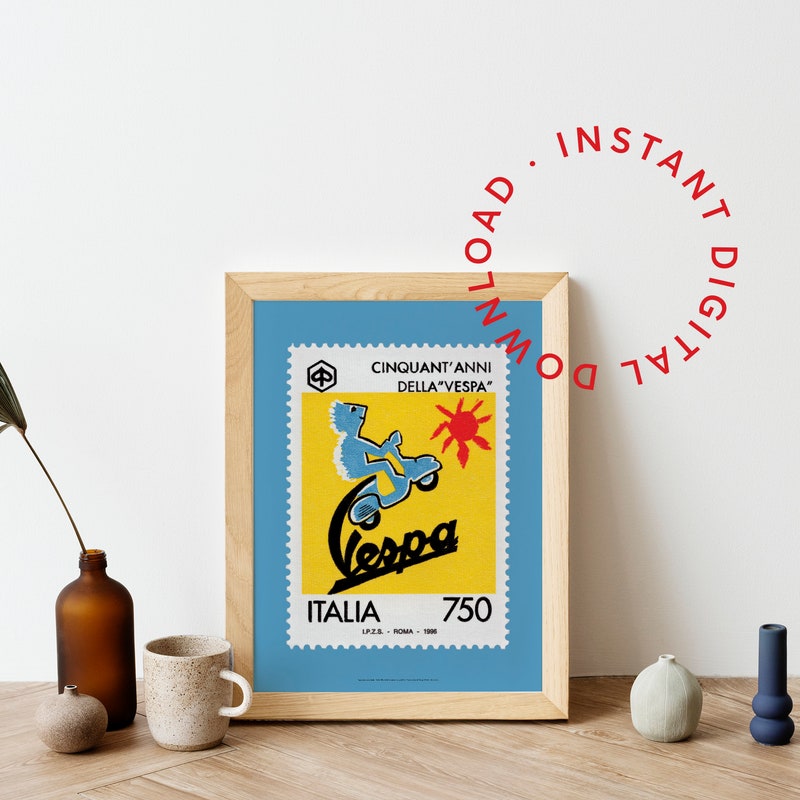 Vespa Print Piaggio - Etsy