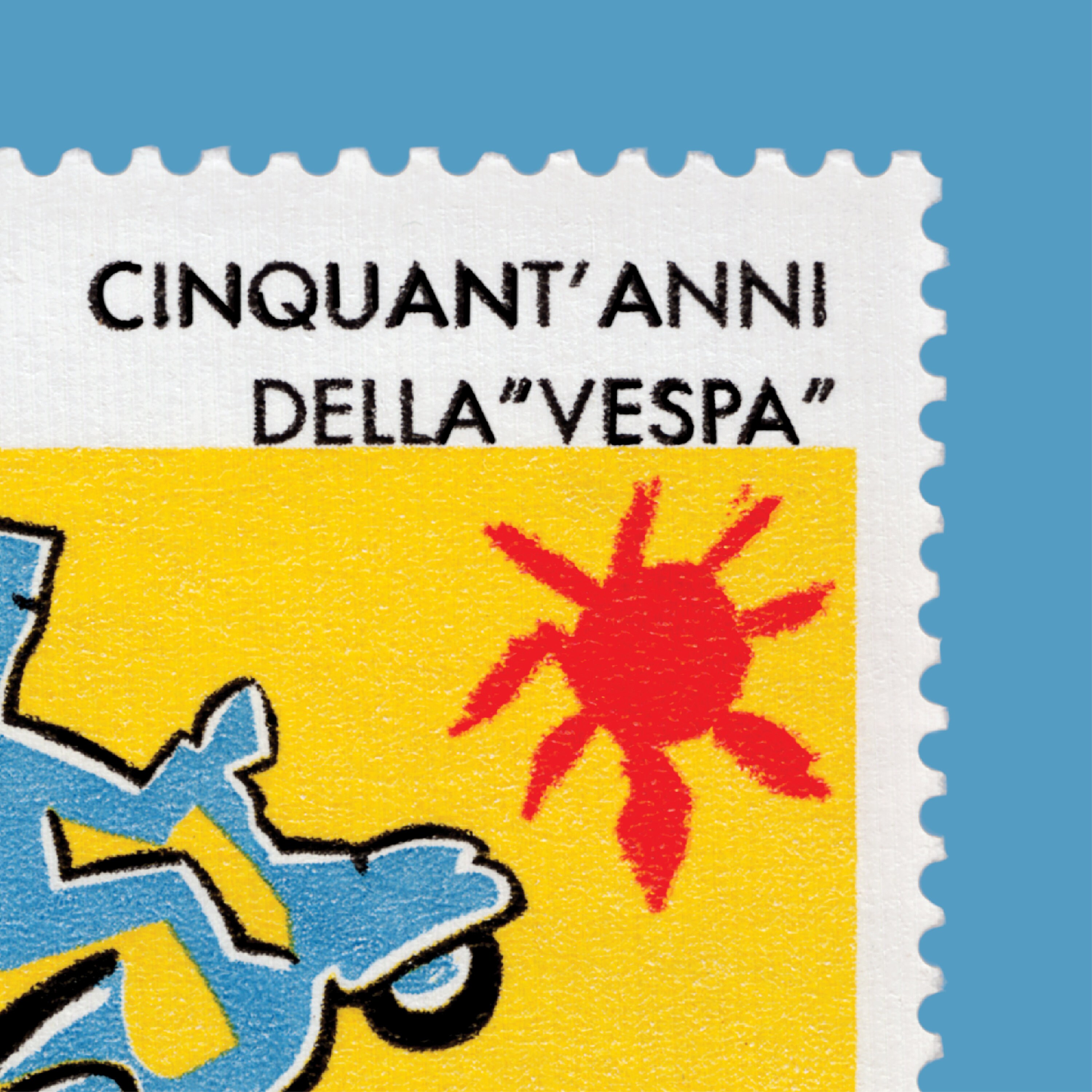 Blue Vespa Piaggio Poster, Italian Scooter Print, Retro Mod Subculture ...