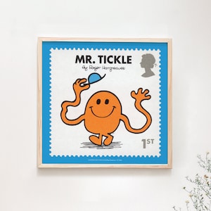 Printable Mr Men Poster, Mr Tickle Print, Blue Boys Nursery Print ...