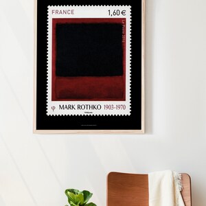 Mark Rothko Painting Poster, Mark Rothko Gallery Exhibition Art Print ...