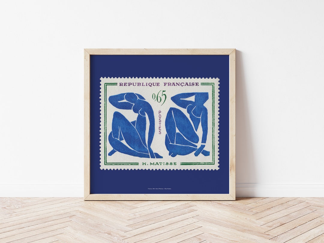 Square Henri Matisse Blue Nudes Exhibition Print, Vintage Cut Outs ...