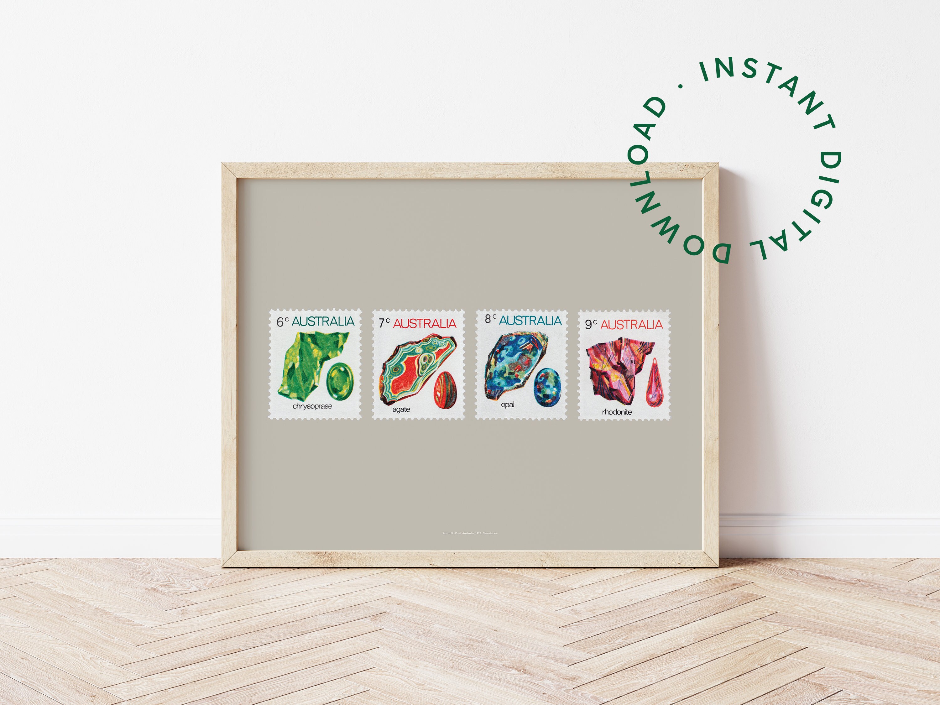 Printable Crystal Gemstone Art Print, Geode Poster, Agate Slice ...