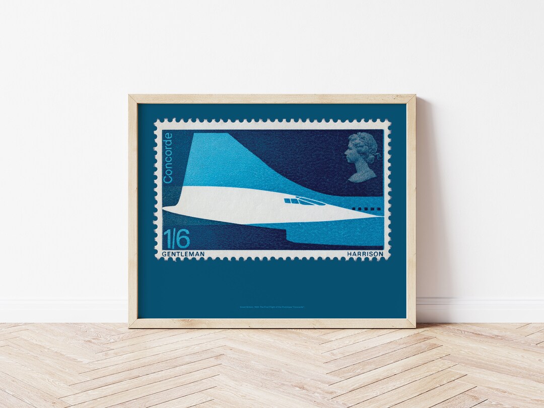 Concorde Illustration Poster, Aviation Abstract Airplane Print, Great ...