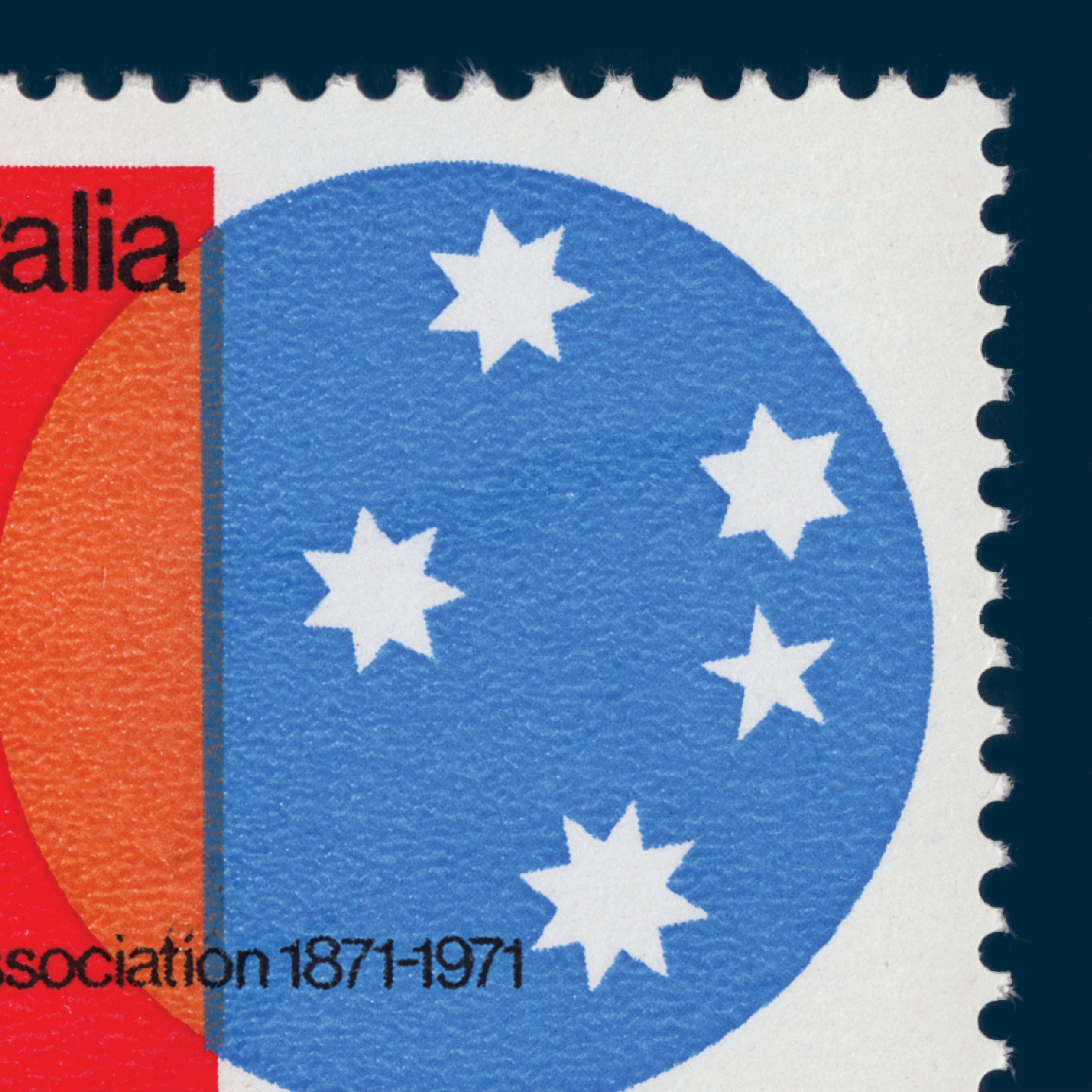 Printable Australia Postage Stamp Poster 1971, Downloadable Geometric ...