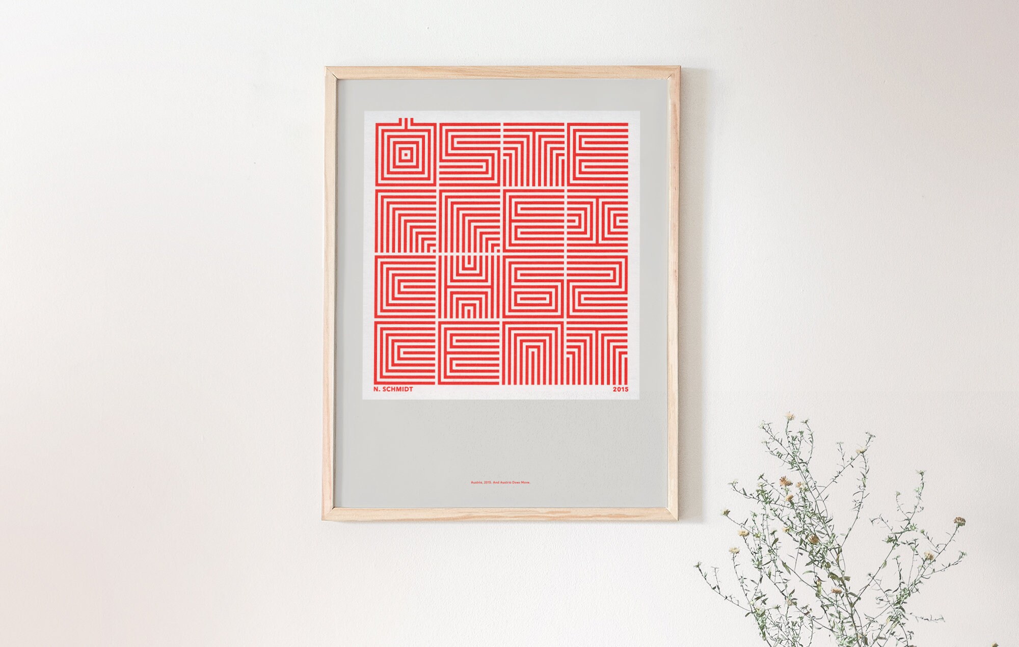 Abstract Maze Austrian Postage Stamp Print Geometric Poster - Etsy