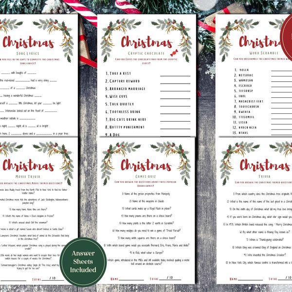 Christmas Games - Etsy